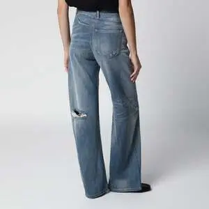 MAISON MARGIELA Distressed Wide-leg Denim Jeans In Medium