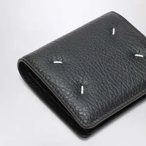 MAISON MARGIELA Four Stitches Compact Grained Leather Card Holder