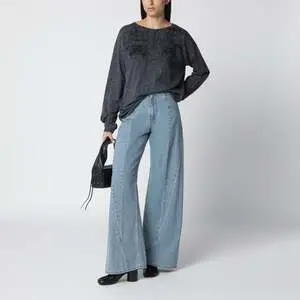 MAISON MARGIELA Long-sleeve Cotton T-shirt In Dark