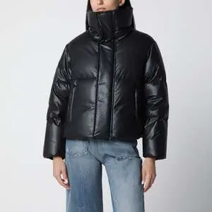 MAISON MARGIELA Short Padded Faux Leather Jacket - Black