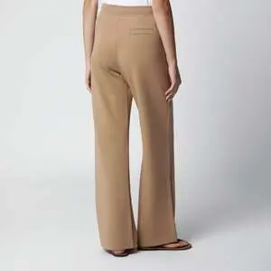 Max Mara Camel Cotton Jersey Trousers