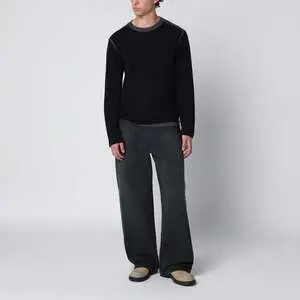 MAISON MARGIELA Asymmetrical Crewneck Sweater In And Grey