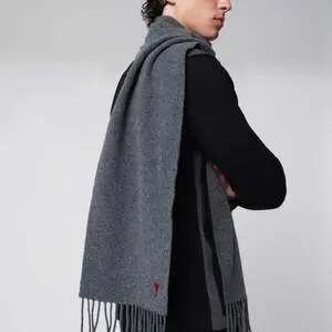 AMI Paris De Caur Wool Scarf