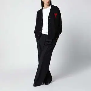 AMI Paris Merino Wool De Coeur Cardigan