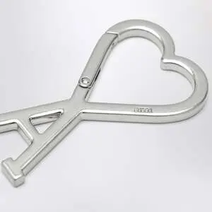 AMI Paris De Caur Carabiner Keyring In Silver - Metal