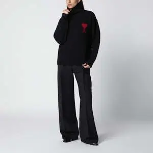 AMI Paris De Coeur Sweater In Merino Wool Knit