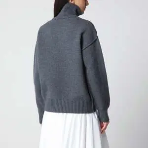 AMI Paris De Coeur Mélange Merino Wool Sweater