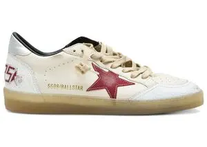 GOLDEN GOOSE Ball Star White Red - Biege/white/red
