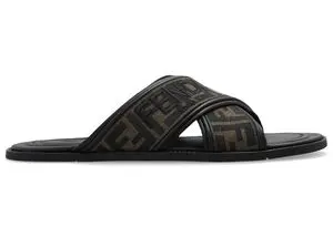 Fendi Ff Motif Fabric Slide