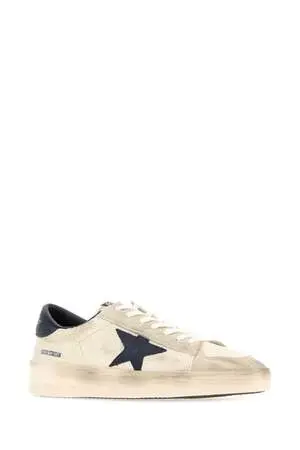 GOLDEN GOOSE Stardan Sneakers In Ivory Suede And Fabric - White