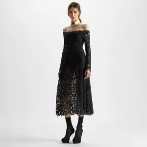 Fendi Macramé Lace Bustier Dress
