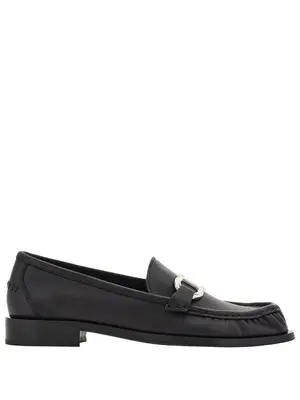 FERRAGAMO Gancini Ornament Loafers - Black