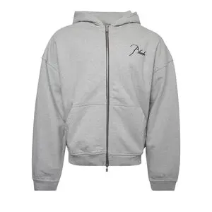 Rhude Zip Up Hoodie 'heather - Grey