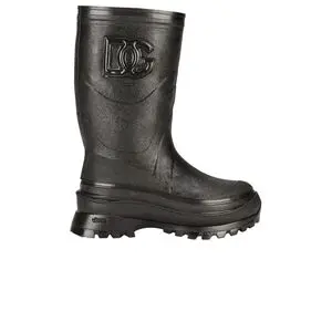 Dolce & Gabbana Rubber Boot 'dg Logo - Black
