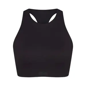 NIKESKIMS Matte High Neck Bra 'obsidian
