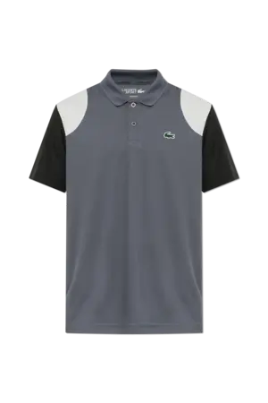 Lacoste Polo With Logo Patch - Grey