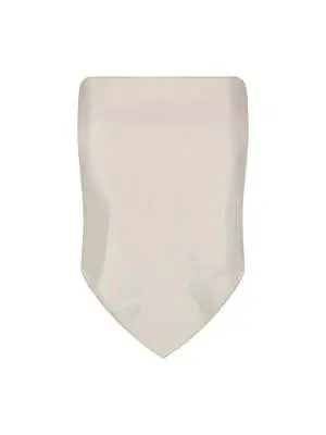 Paloma Wool 100% Leather Mini Top - White