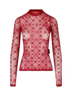 Marine Serre Off The Shoulder Bodysuits