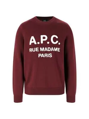 A.p.c. Logo Crewneck Sweater - Red
