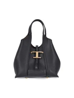 TOD`S Calfskin Crossbody Bag For - Black