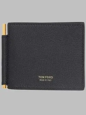 TOM FORD Style Leather Wallet Mini - Black