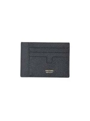 TOM FORD Grained Leather Card Holder - Black