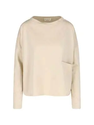 MA'RY'YA MA'RY'YA Lightweight Cotton T-Shirt Beige