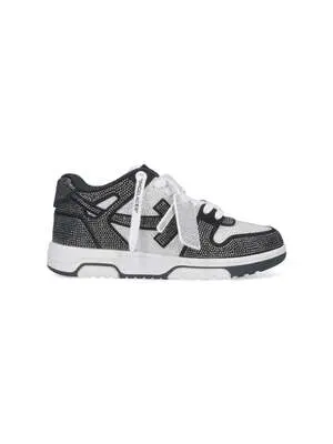 Off-White Suede Sneakers With Rubber Outsole - Black