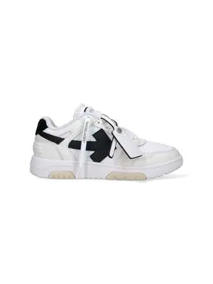 Off-White Leather & Recycled Polyester Sneakers - White