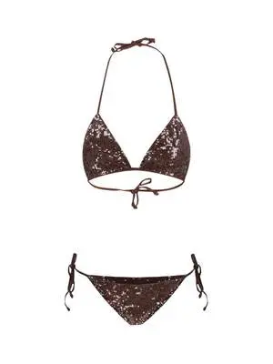 PAROSH Second-skin Stretch Bodysuit - Brown