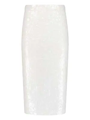PAROSH Lightweight Stretch Mini Skirt - White