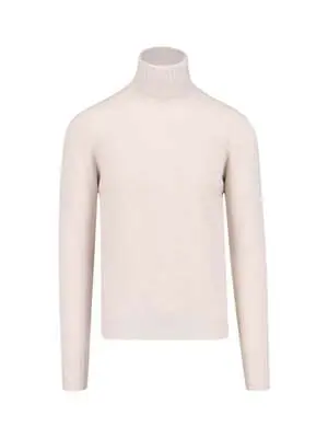 DRUMOHR 100% Cashmere Turtleneck Sweater - White