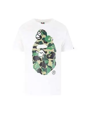 A BATHING APE Cotton Logo T-shirt - White