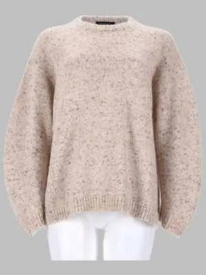 Fabiana Filippi Speckled Crew Neck Sweater - Beige