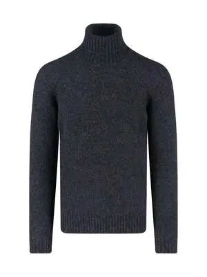 DRUMOHR Lambswool High Neck Sweater - Grey