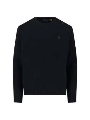 Polo Ralph Lauren Wool, Alpaca & Recycled Nylon Crewneck Sweater For - Black