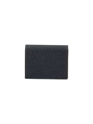 Thom Browne Leather Card Holder - Black