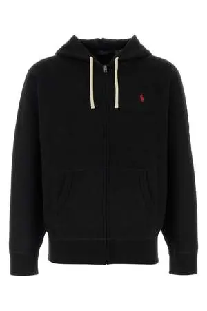 Polo Ralph Lauren Fleece-back Cotton Blend Hoodie - Black