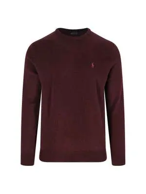 Polo Ralph Lauren POLO RALPH LAUREN 100% Wool Crew Neck Sweater Red