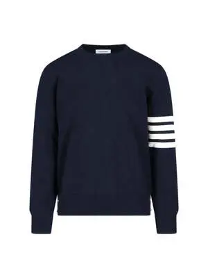 Thom Browne 100% Cotton Sweatshirt Sweater - Blue