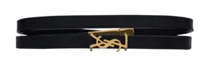 Saint Laurent Double-wrap Bracelet - Nero