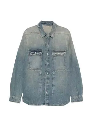 Rick Owens Front-button Cotton Shirt With Chest Flap Pockets And Buttoned Cuffs