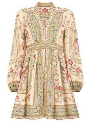 Zimmermann 100% Linen Dress - Multicolour