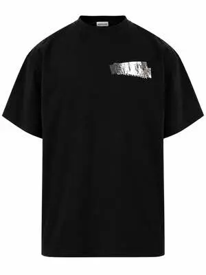 Balenciaga Graphic Oversized T-shirt - Black