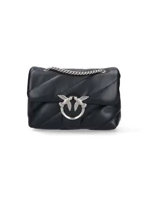 Pinko Leather Mini Bag With Chain Strap
