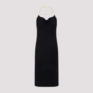 Bottega Veneta Viscose Midi Dress - Black