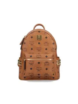 Mcm Leather-trim Mini Crossbody Bag - Brown