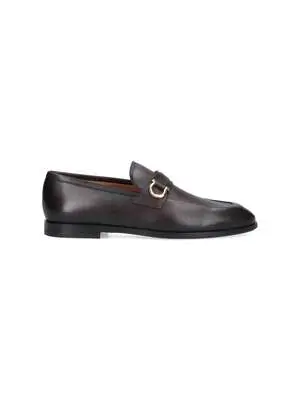 FERRAGAMO Calf Leather Flat Loafers - Brown