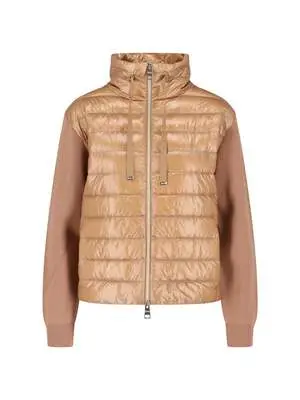 Herno HERNO Quilted Down-Padded Cotton Jacket With Stand Collar Brown