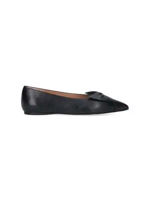 FERRAGAMO Lamb Leather Ballet Flats With Rubber Sole - Black